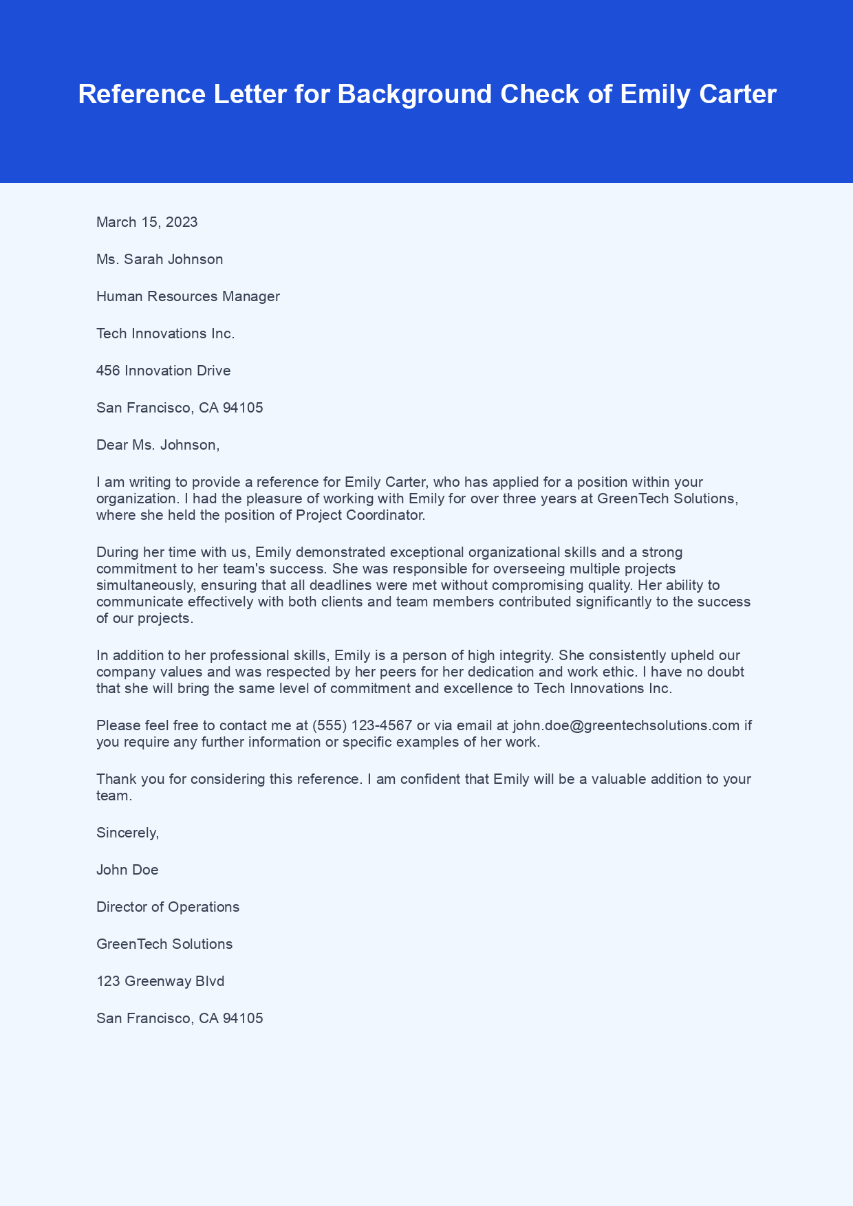 16 Reference Letter for Background Check Examples - Sample Formats ...